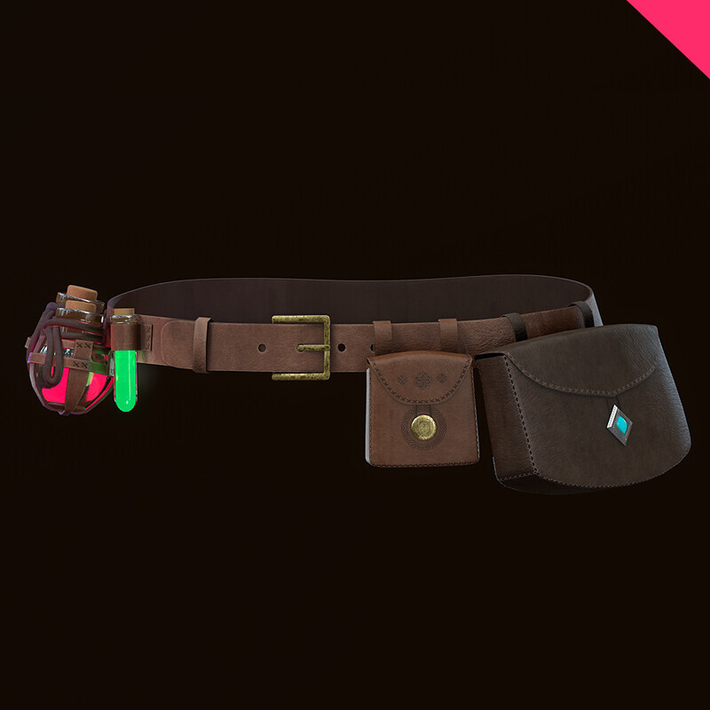 ArtStation - Adventurer Belt - Realtime prop.