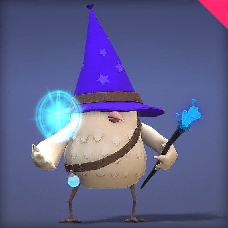 ArtStation - WizardBird - Lowpoly stylized character (10h)