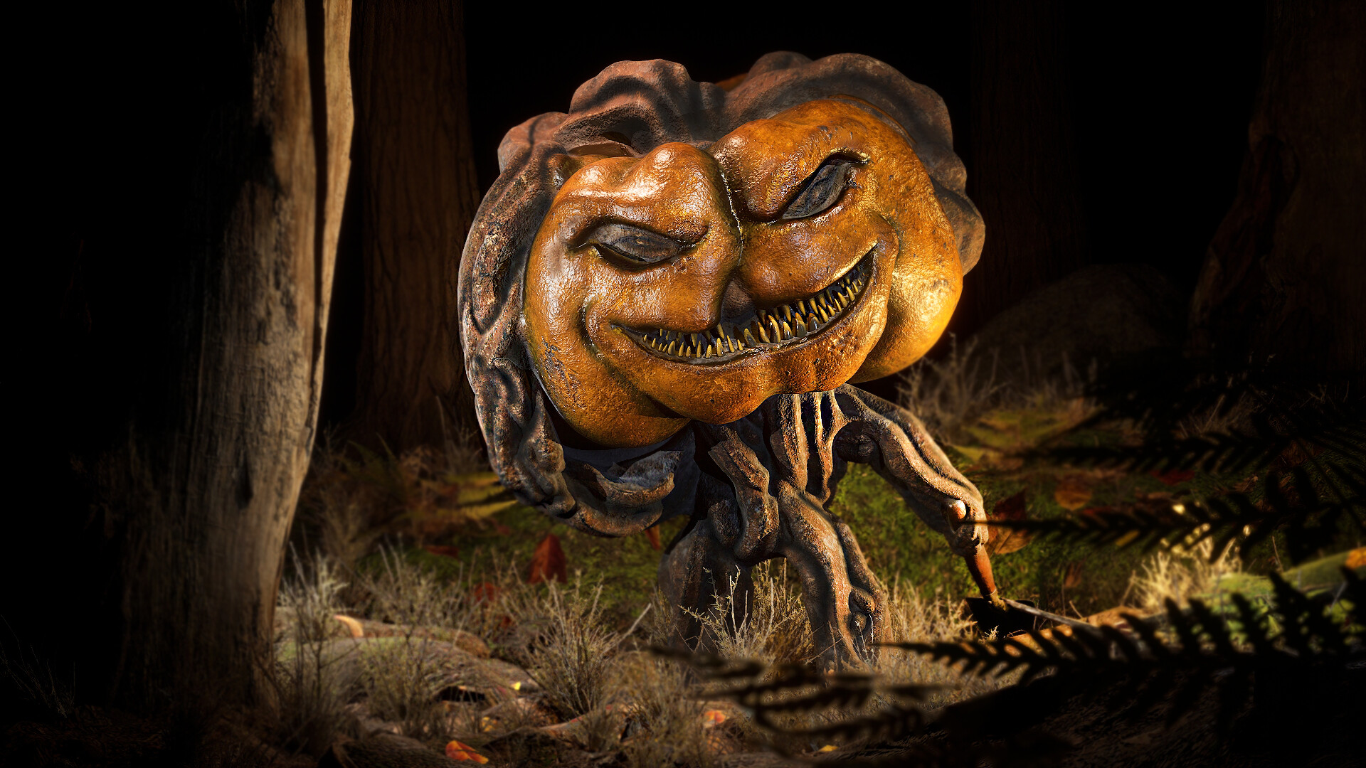ArtStation - Halloween Evil Pumpkin