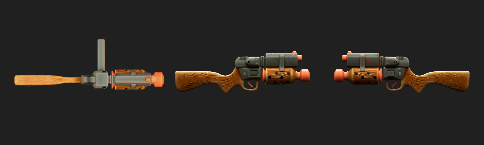 ArtStation - Stylized Machine gun