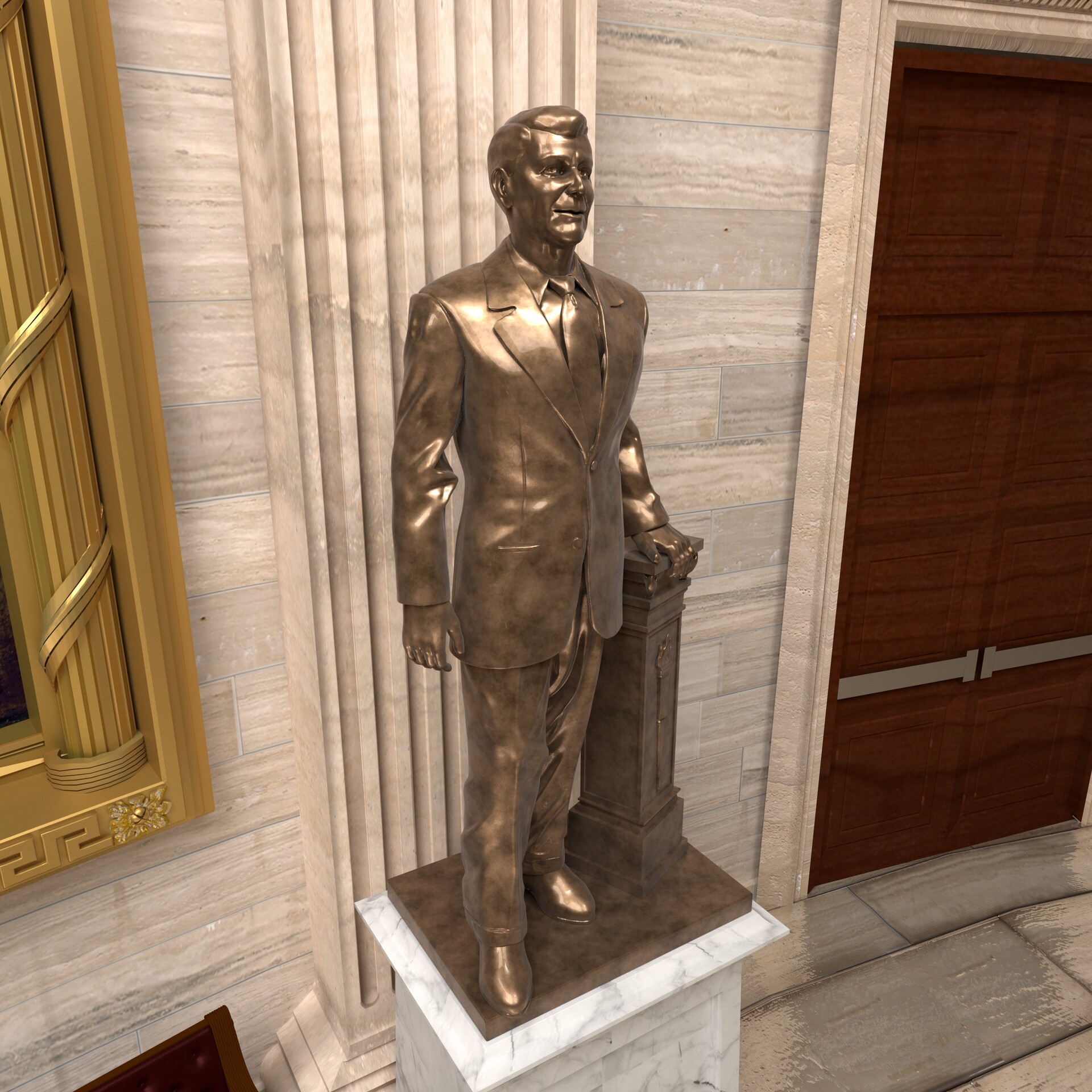 ArtStation - Ronald Reagan Sculpture