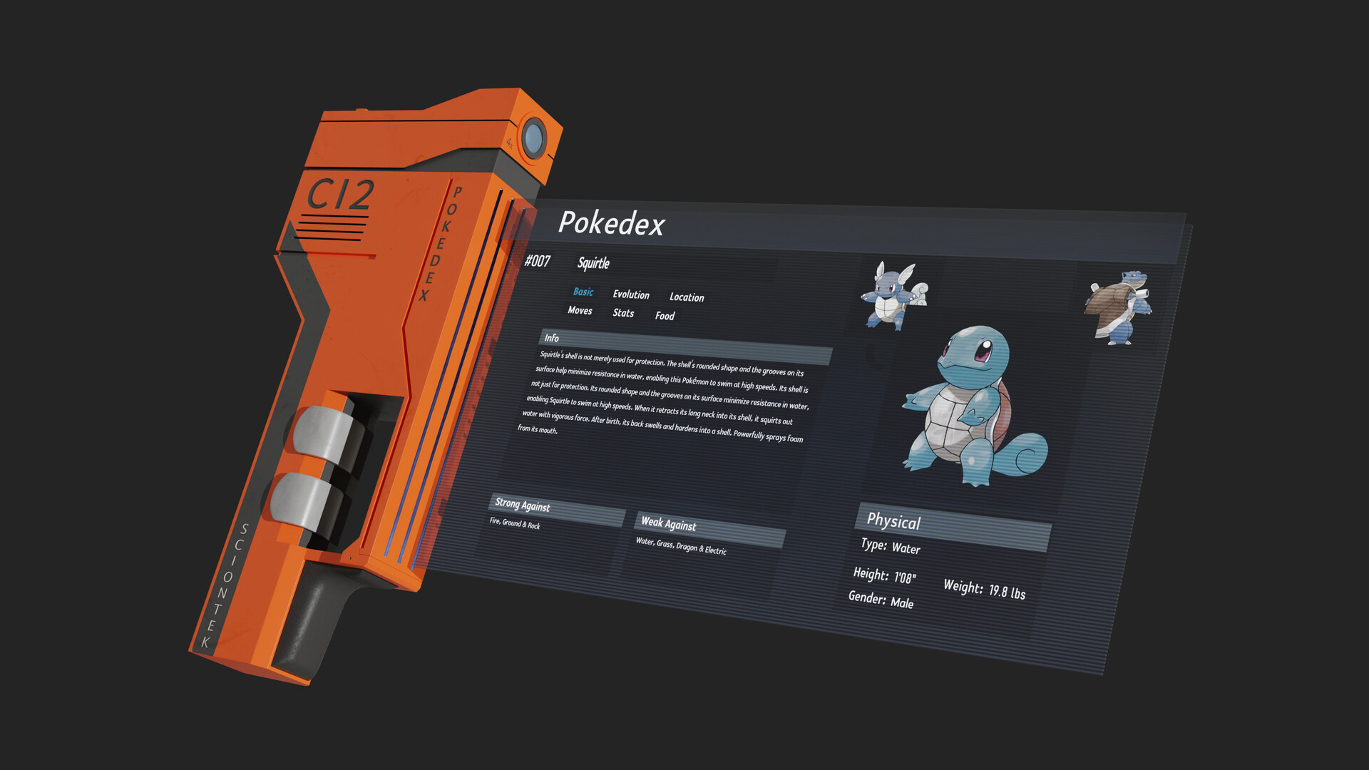 ArtStation - Pokestick | Pokedex for a Fan Game