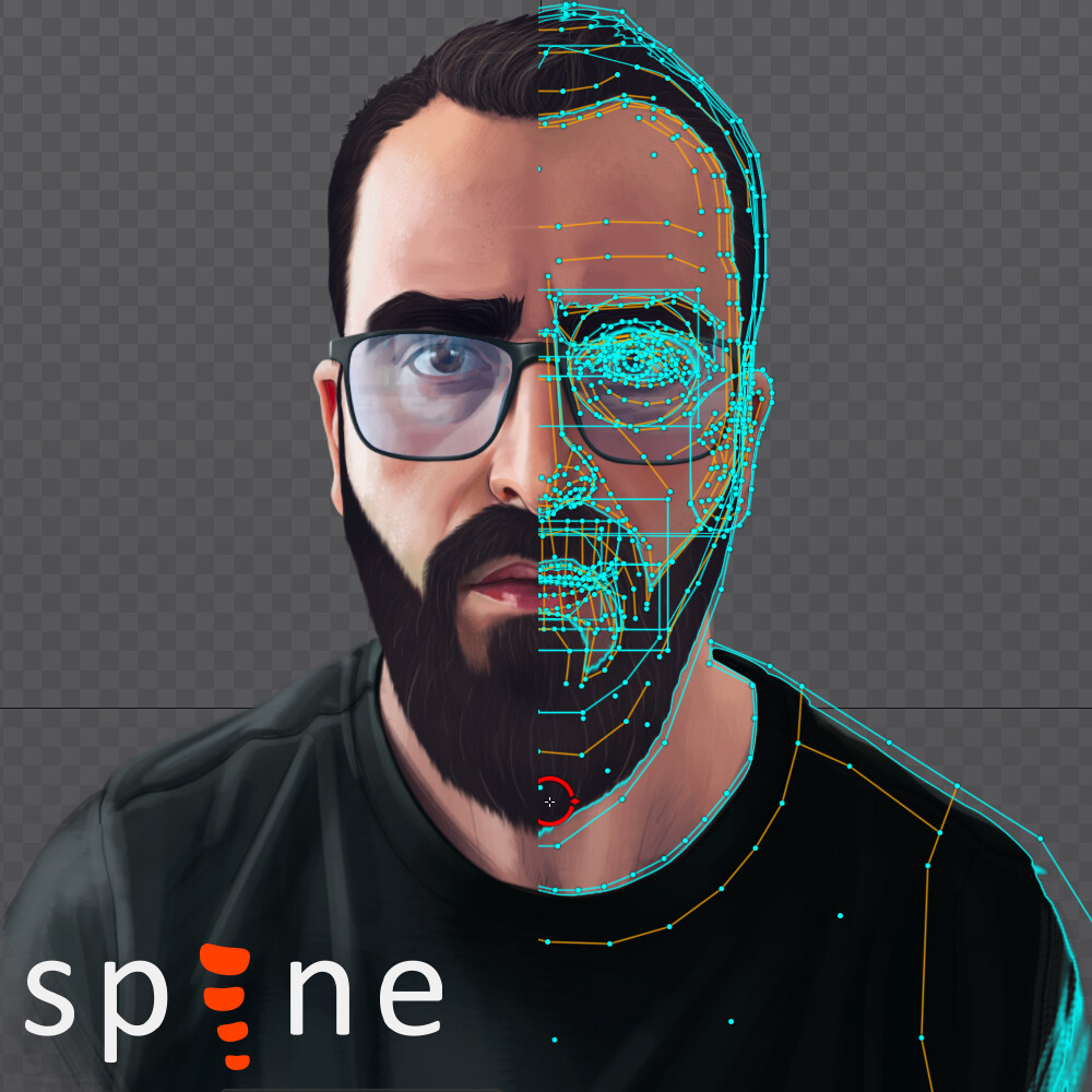 ArtStation - Spine 2D - Head Rig Study