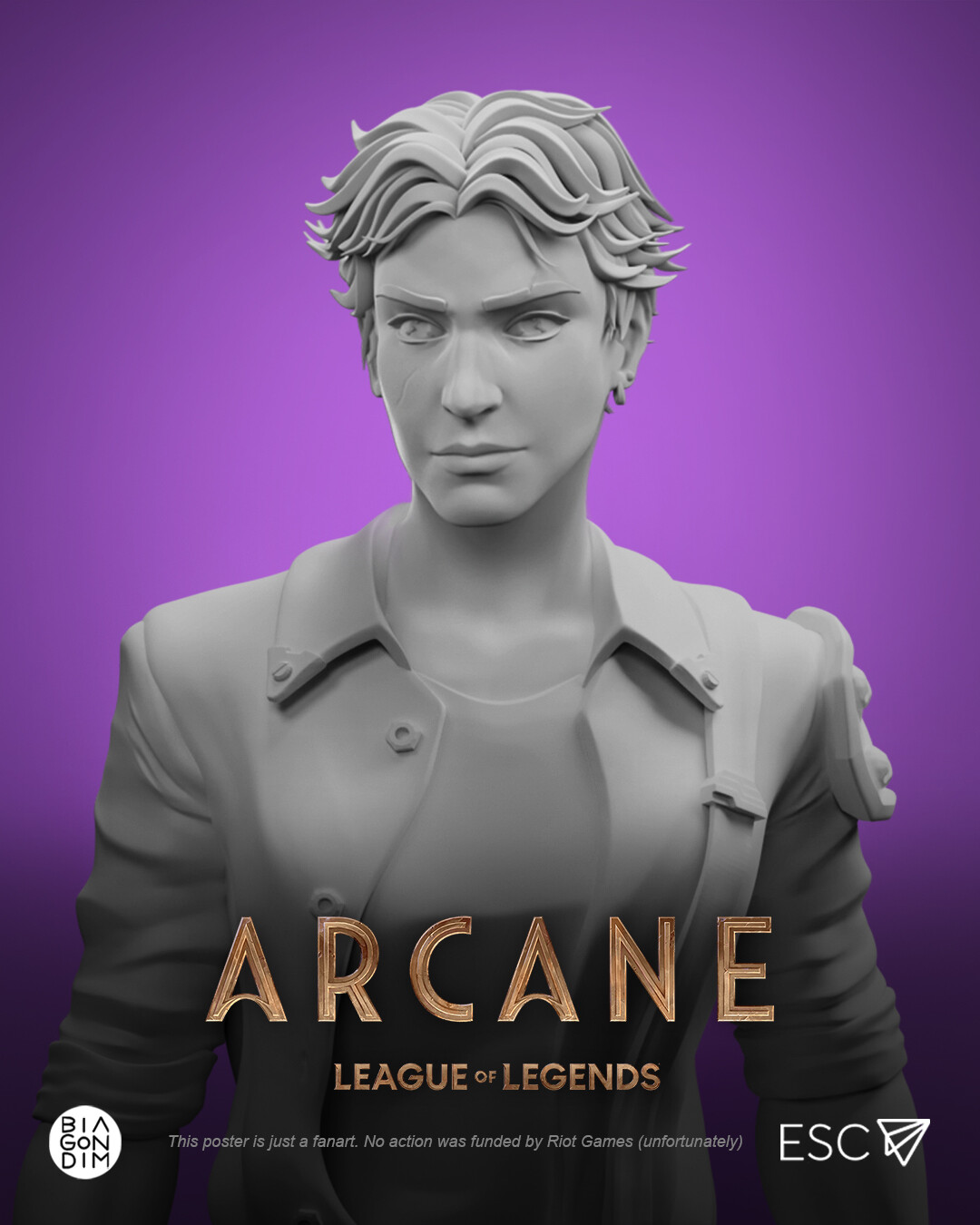 ArtStation - My own character in the style of Arcane - modeling