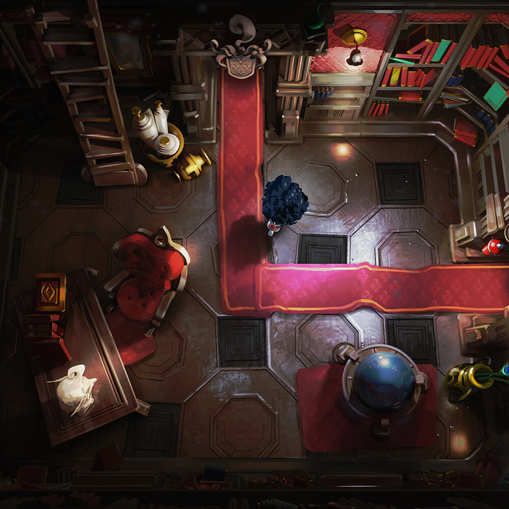 ArtStation - Spooky Library