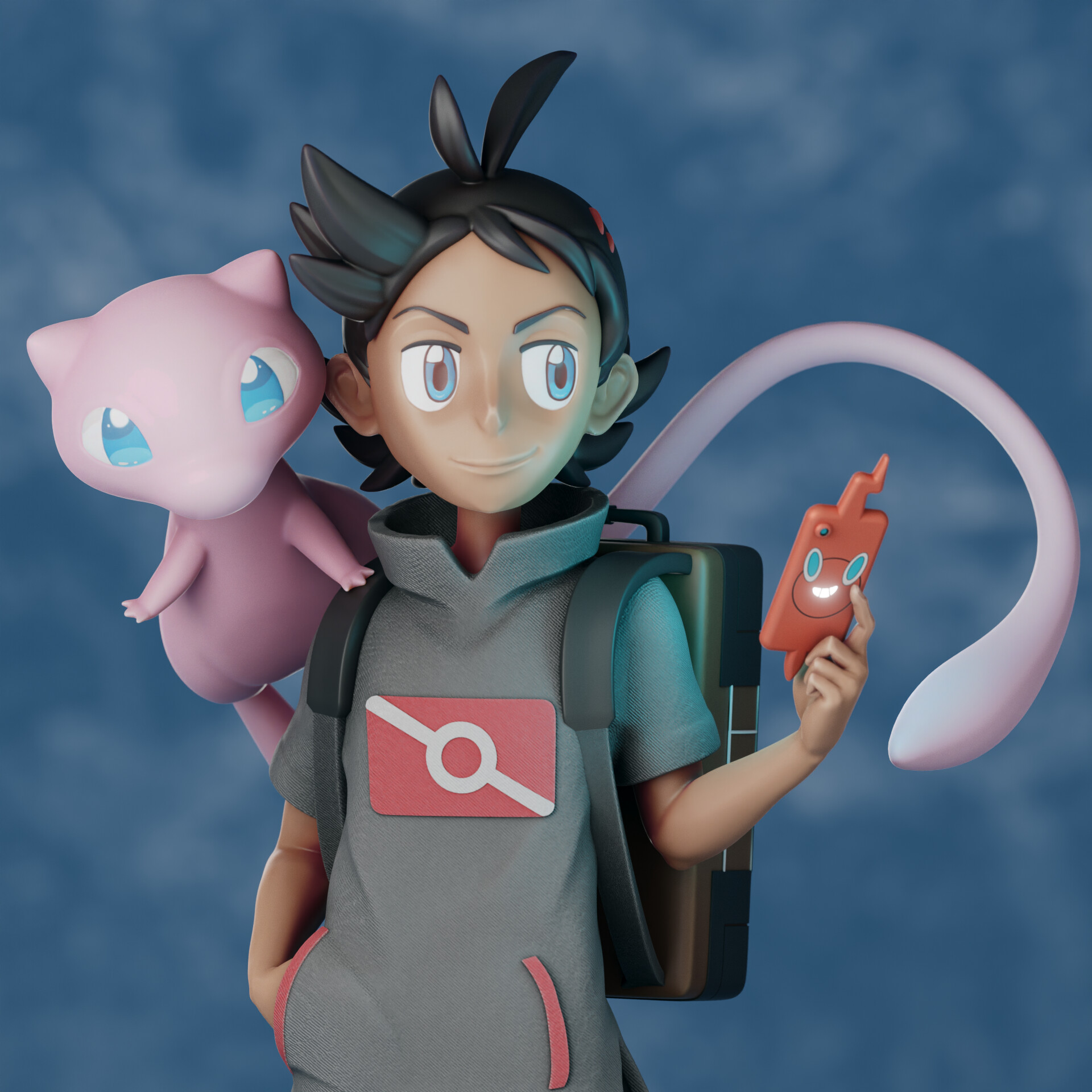 ArtStation - Pokemon: Goh and Mew 3D Print Figure