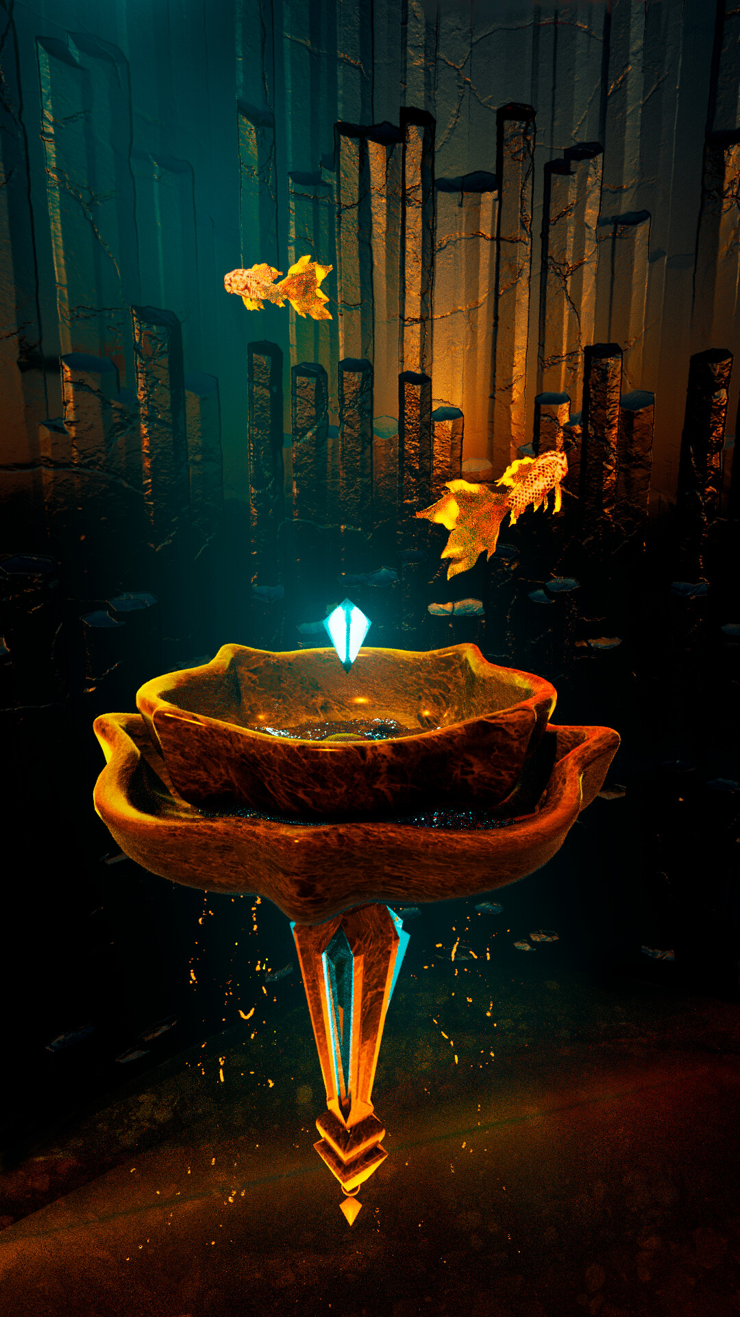 ArtStation - Magic fish's fountain