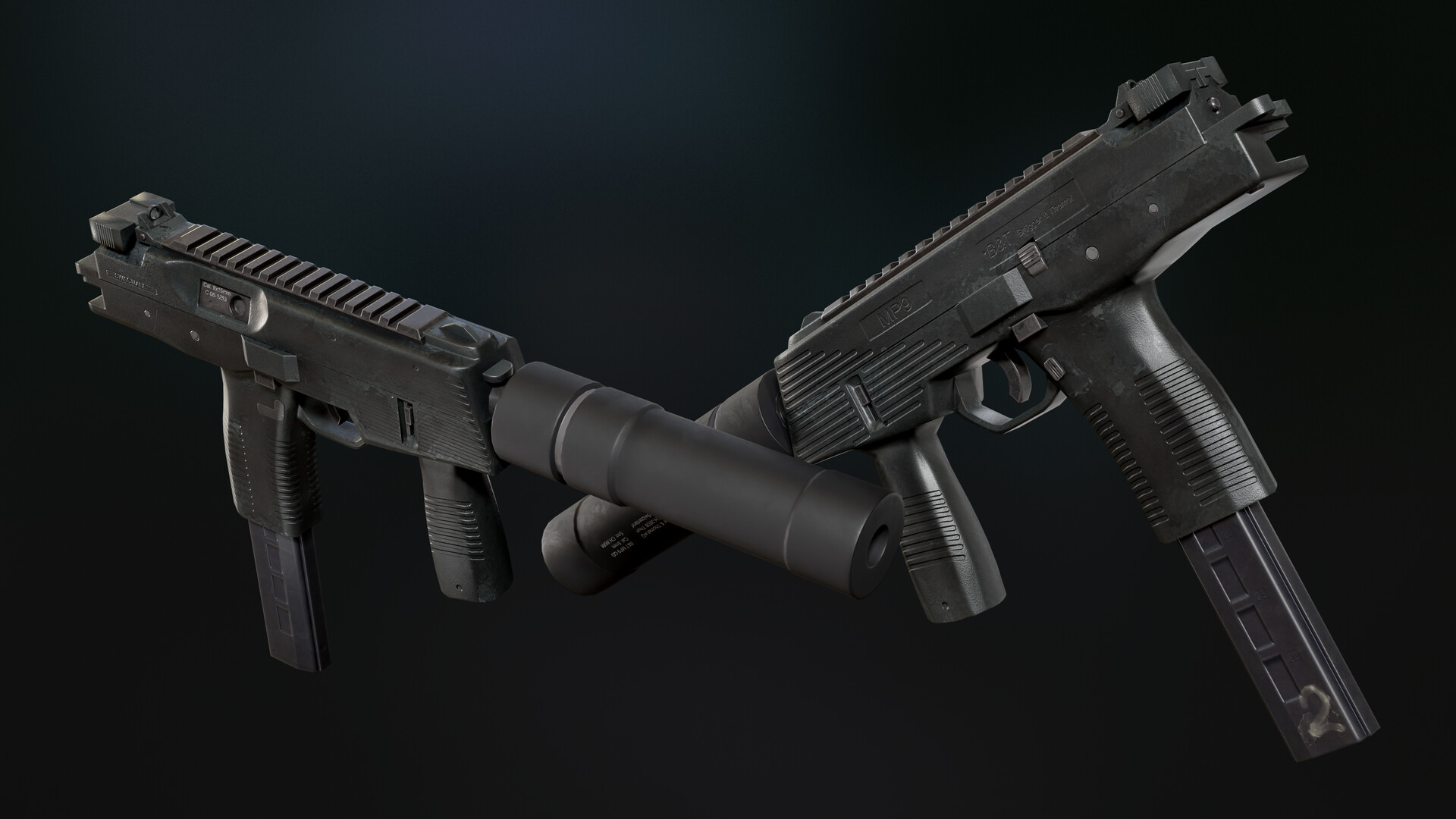 ArtStation - MP9 Submachine Gun