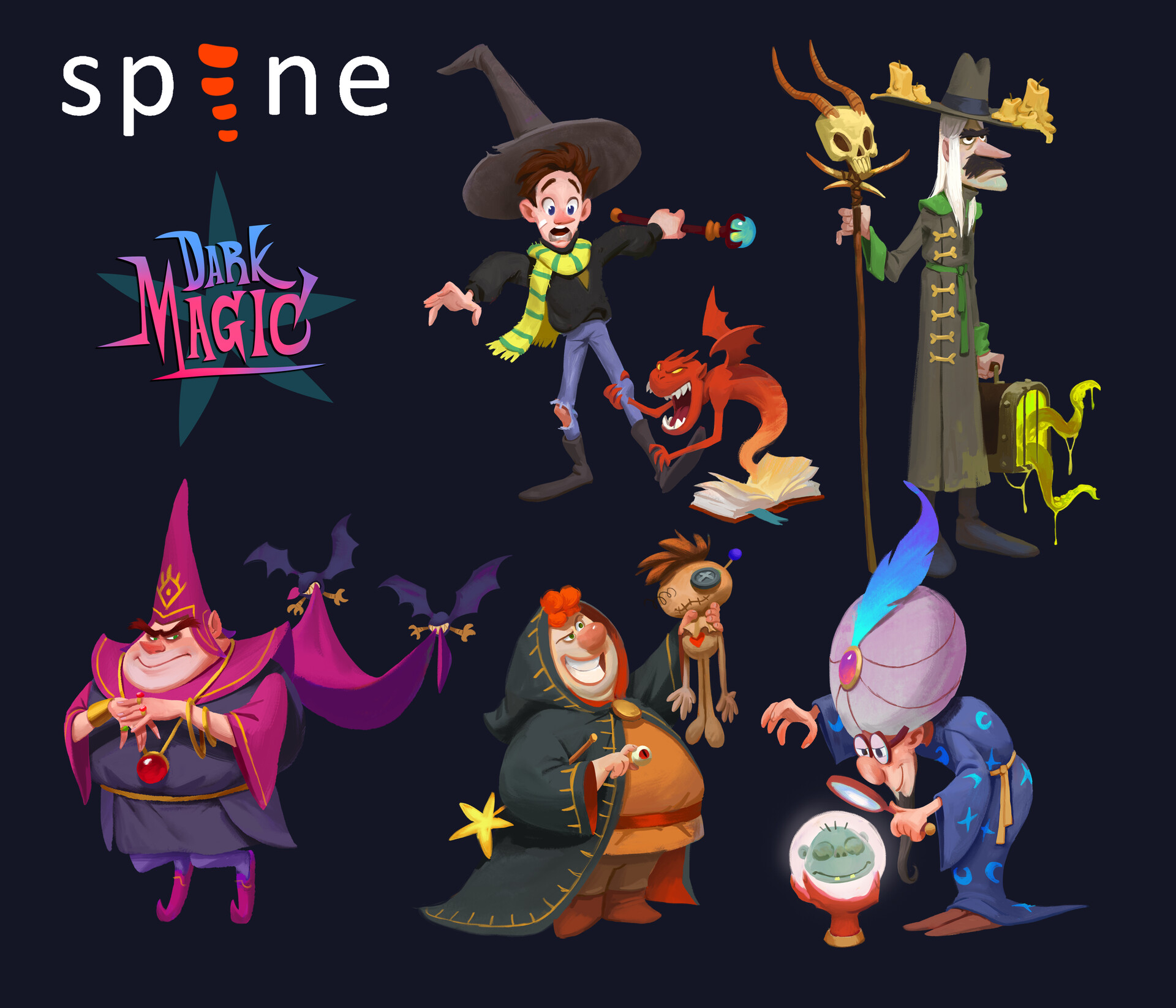 ArtStation - Halloween characters animation in Spine 2D