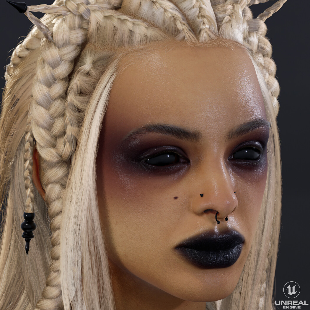 ArtStation - Crown hairstyle Unreal Engine 5 real-time render