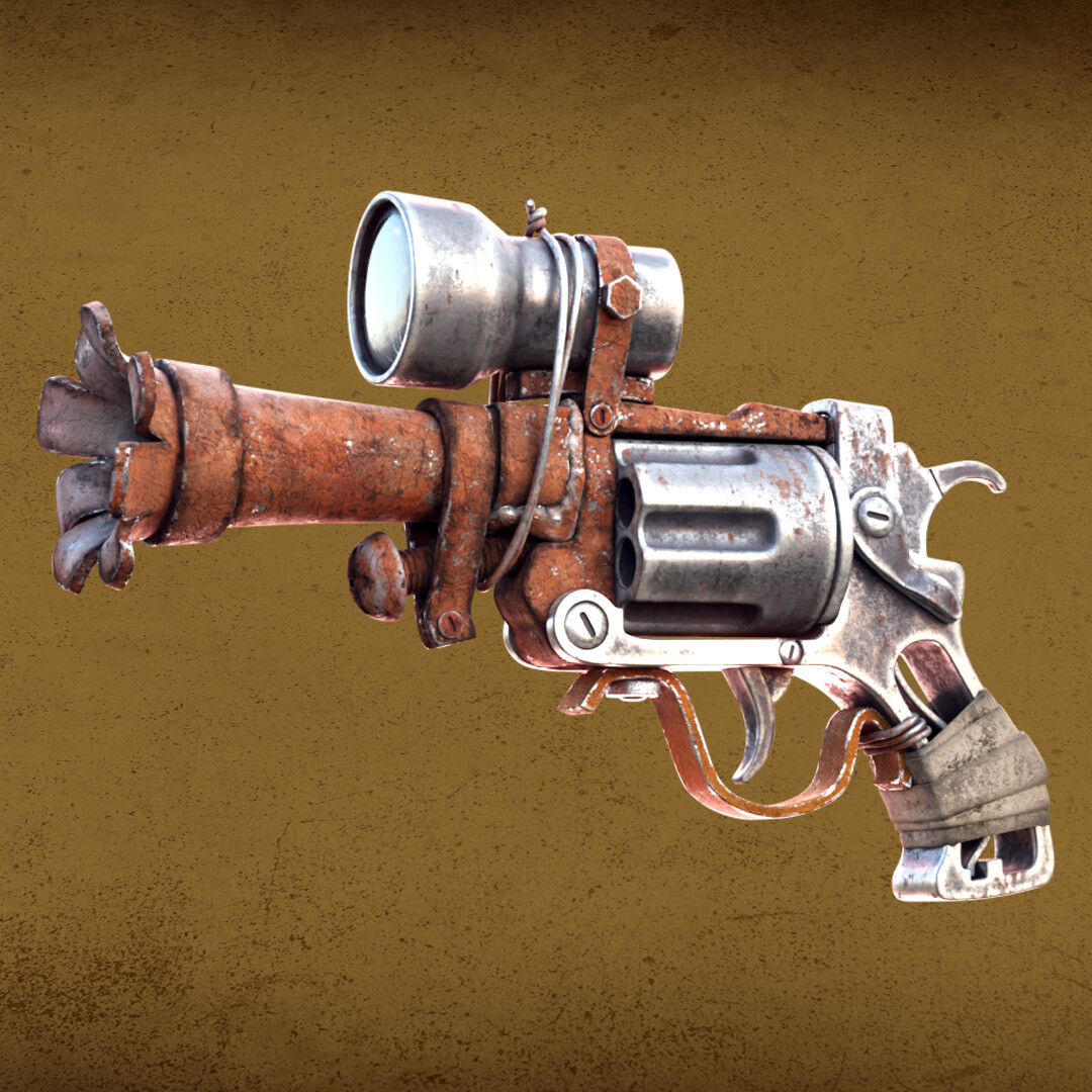 ArtStation - Makeshift Revolver Pistol