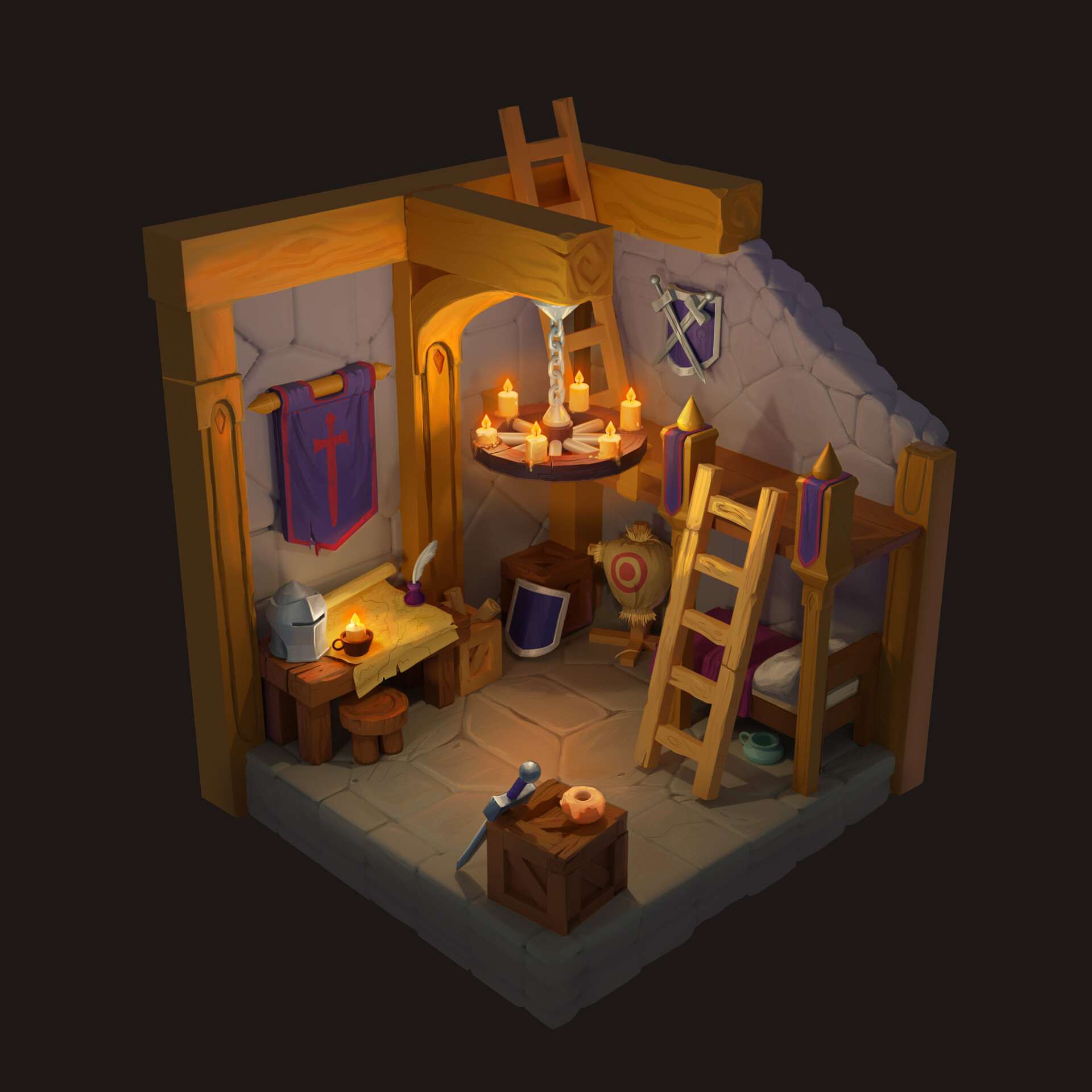 ArtStation - The interior of the watchtower