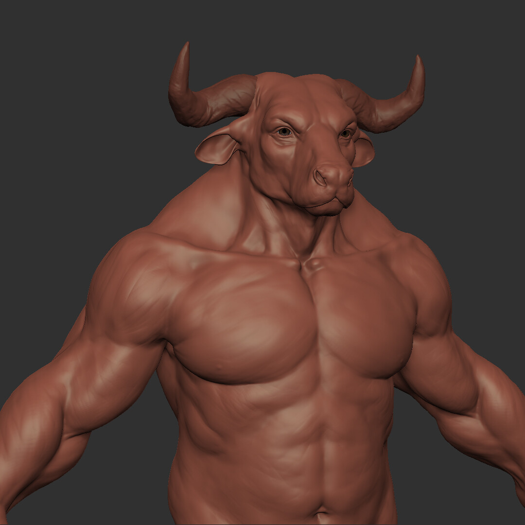 ArtStation - Minotaur WIP/anatomy study