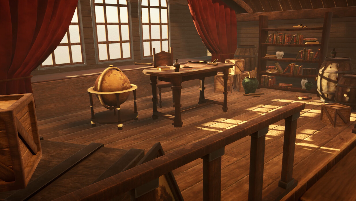 ArtStation - A PIRATE'S DREAM - CAPTAIN'S QUARTERS