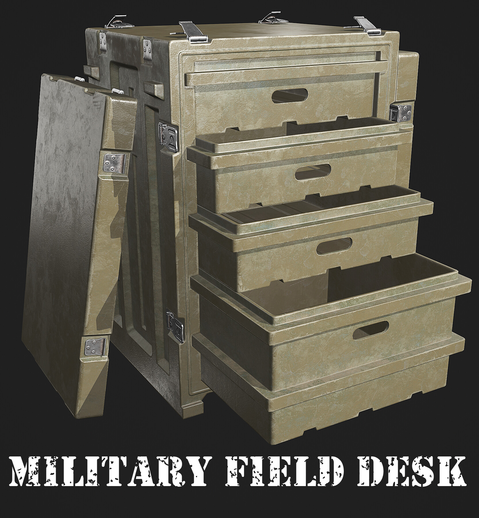 ArtStation - Military Field Desk