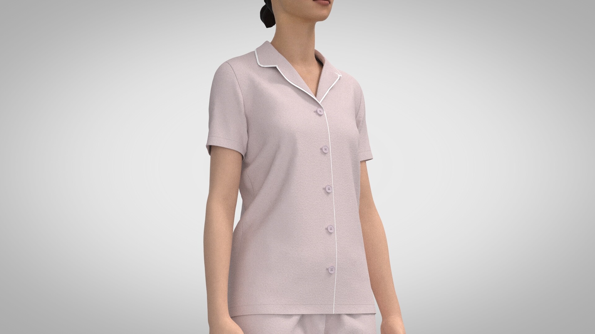 ArtStation - Women Short Sleeve Pajama, Marvelous Designer, Clo