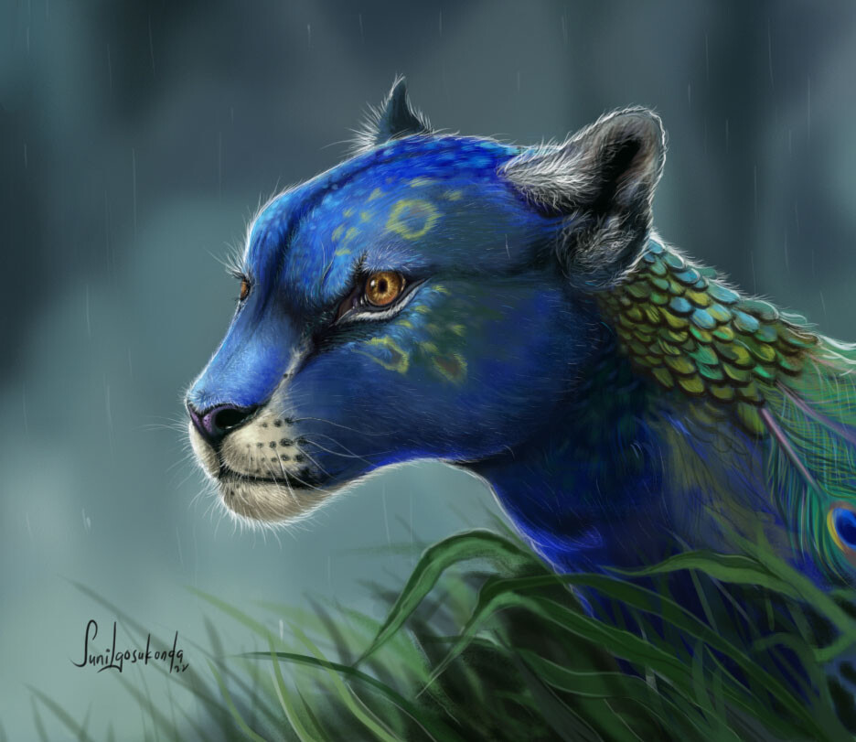 ArtStation - Fantasy leopard