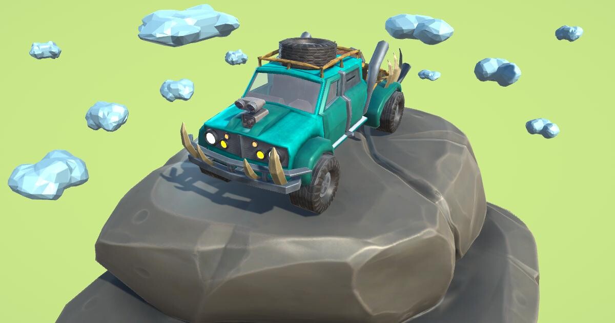 ArtStation - Stylized Rat Rod Car