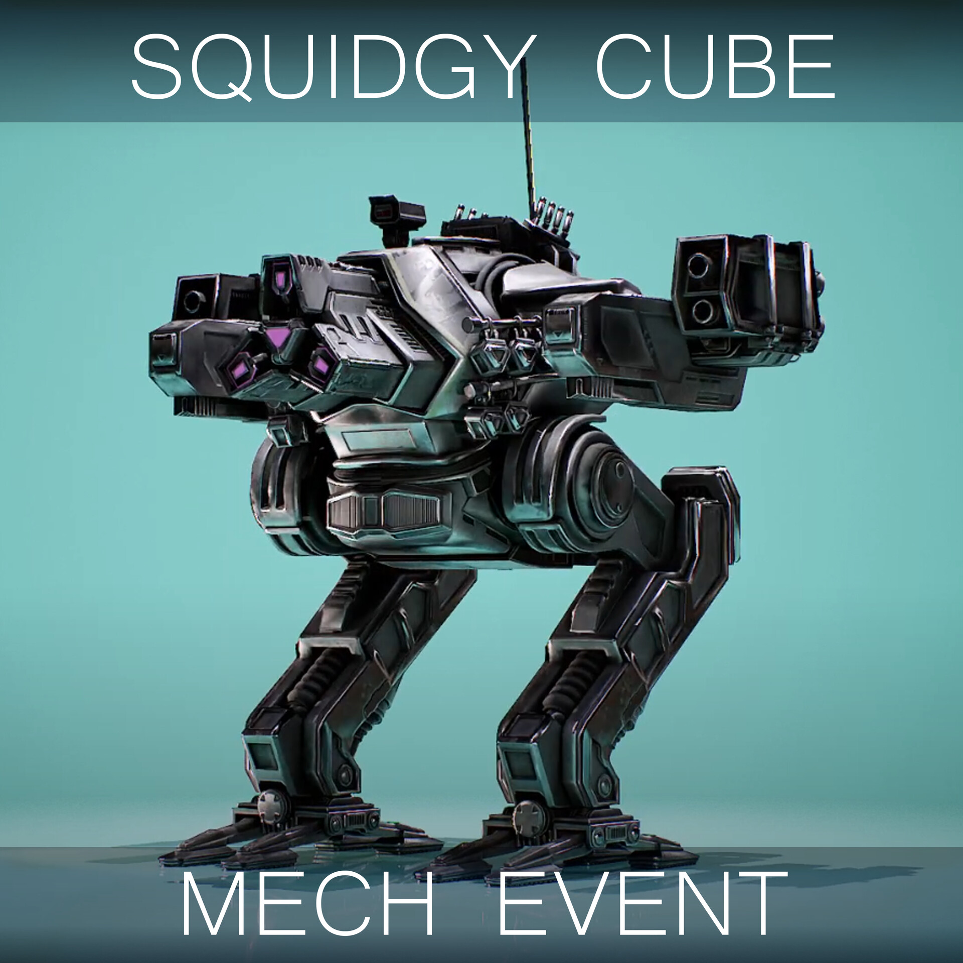 ArtStation - Squidgy Cube Mech Event
