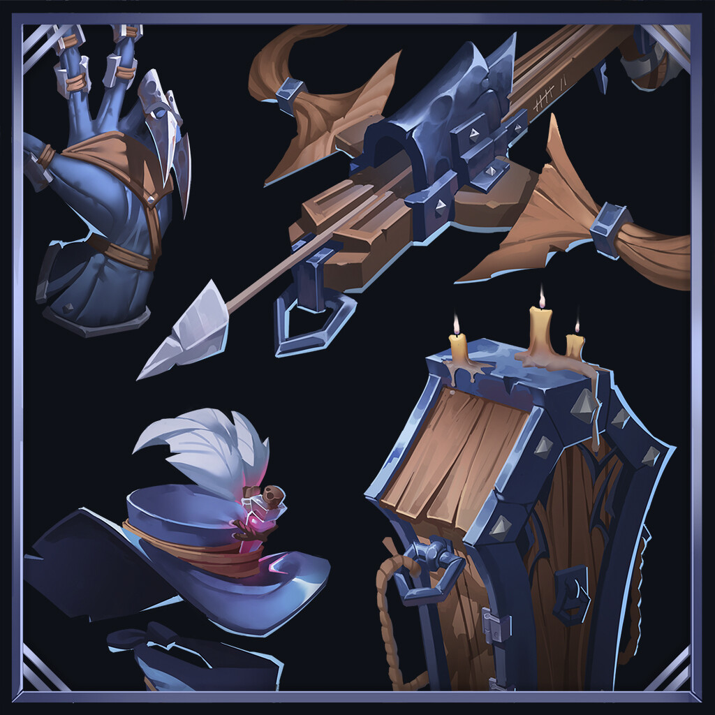 ArtStation - Stylized Assets - A Vampire Vampire Hunter's Gear