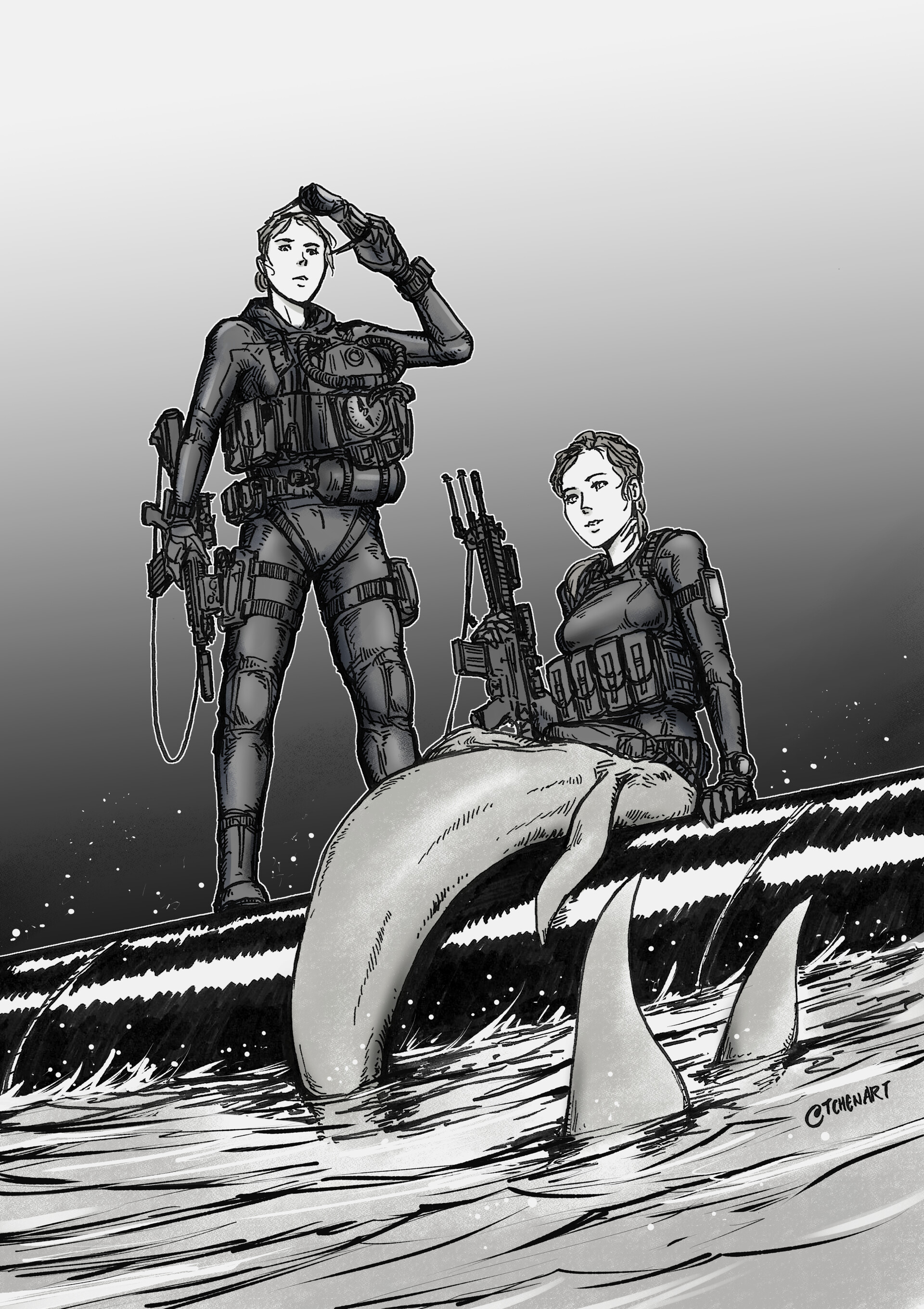 ArtStation - Inktober 2022 - SEAL Team 9