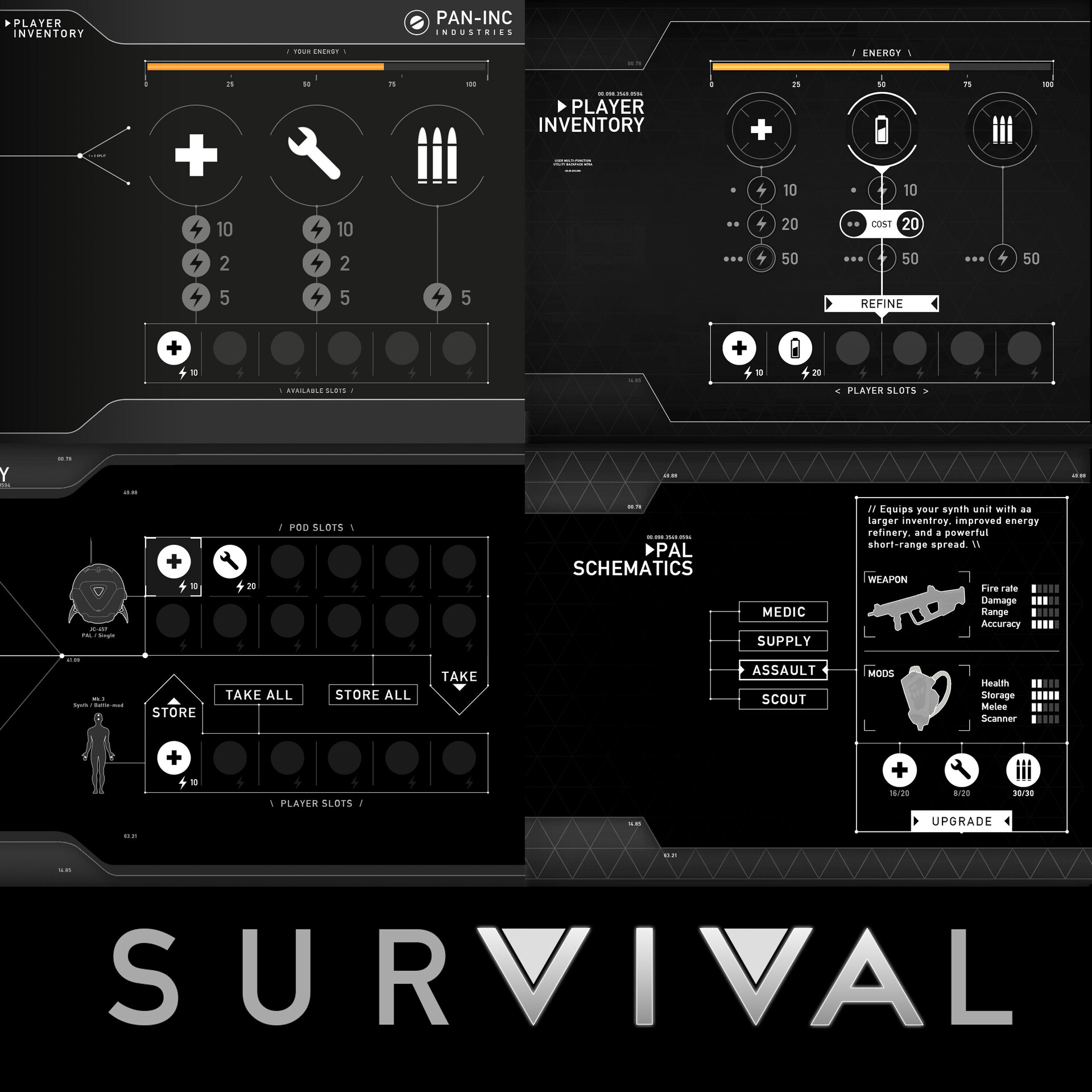 ArtStation - 'Survival': Player & Relic GUI - concept art