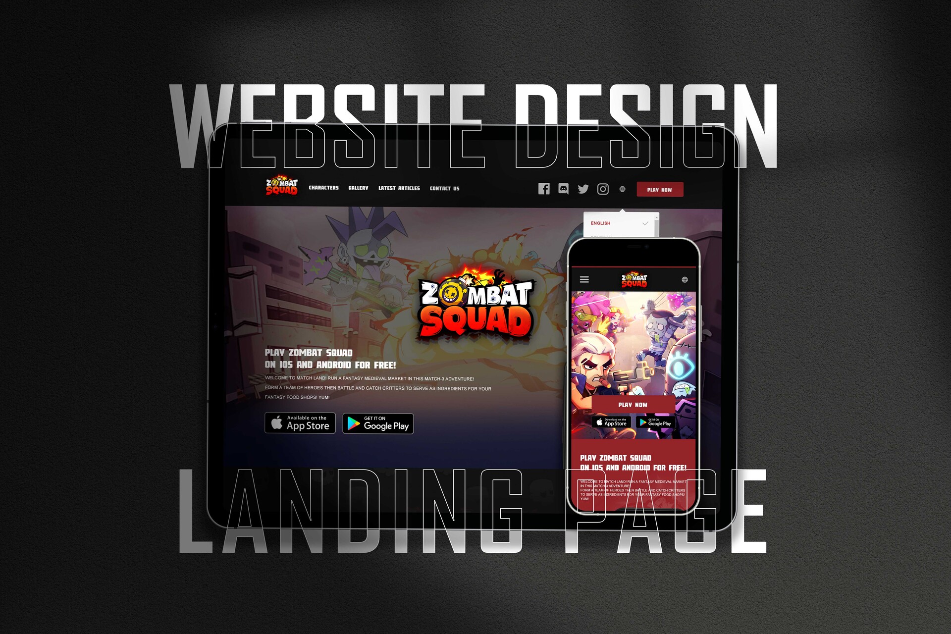 ArtStation - Web Design I Landing Page I Game