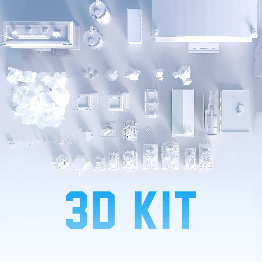 ArtStation - low poly 3D Game Kit