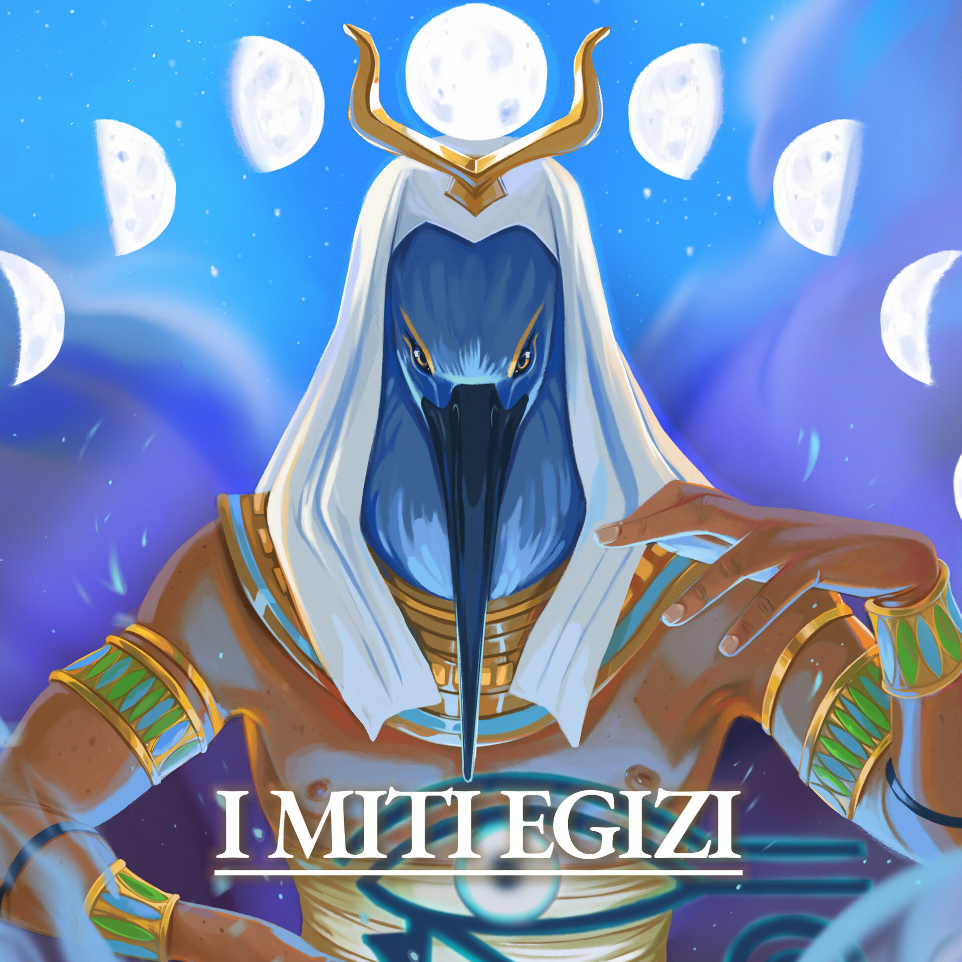 ArtStation - THOTH (Ibis version) - I MITI EGIZI - "Egyptian Myths" - The illustrated book