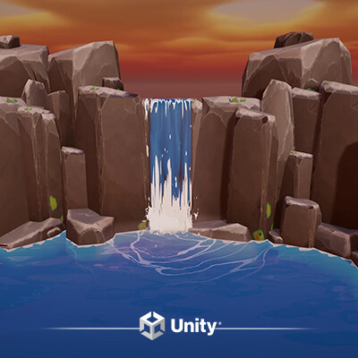 ArtStation - VFX - Stylized WaterFall
