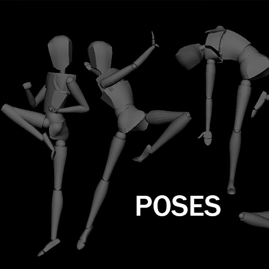 ArtStation - Poses - 3D Rig Posing Exercise