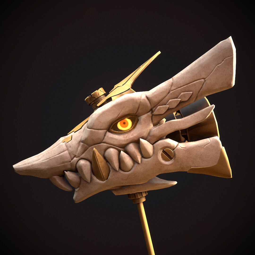 ArtStation - Ecclesia's Dragon Skull Hammer - Yu-Gi-Oh! Fanart