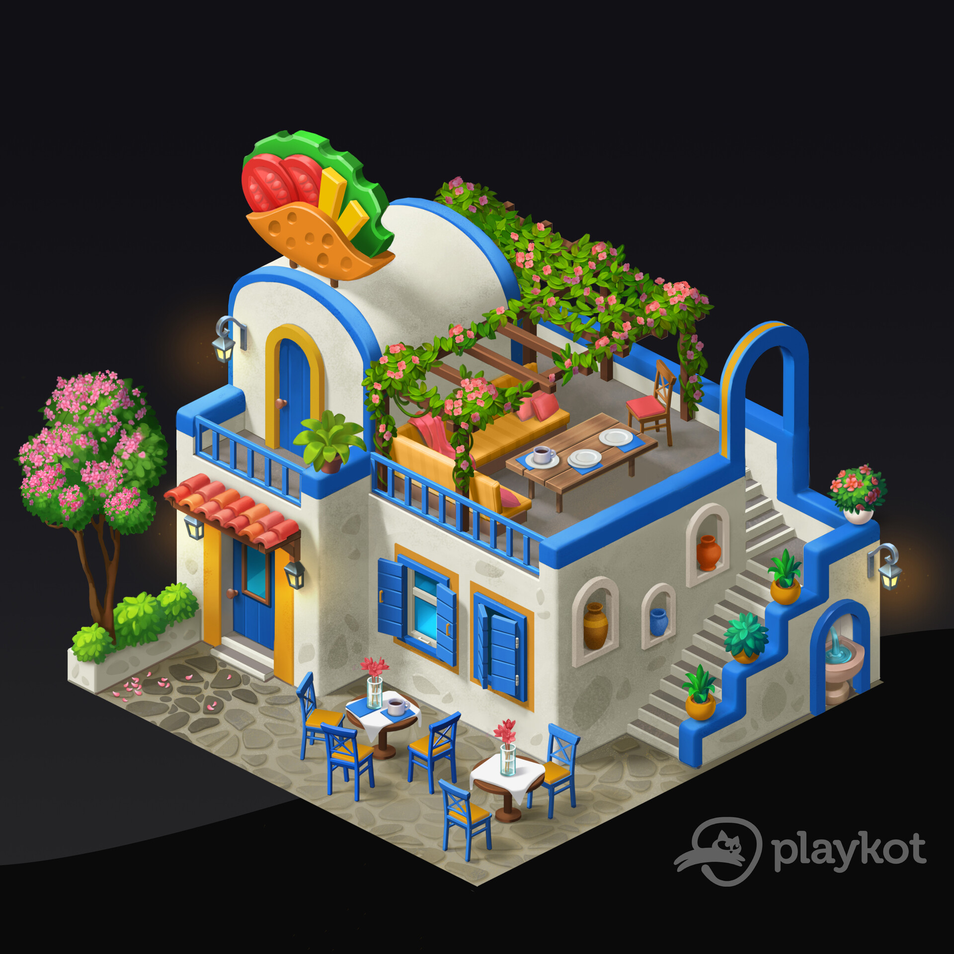 ArtStation - Greek Cafe