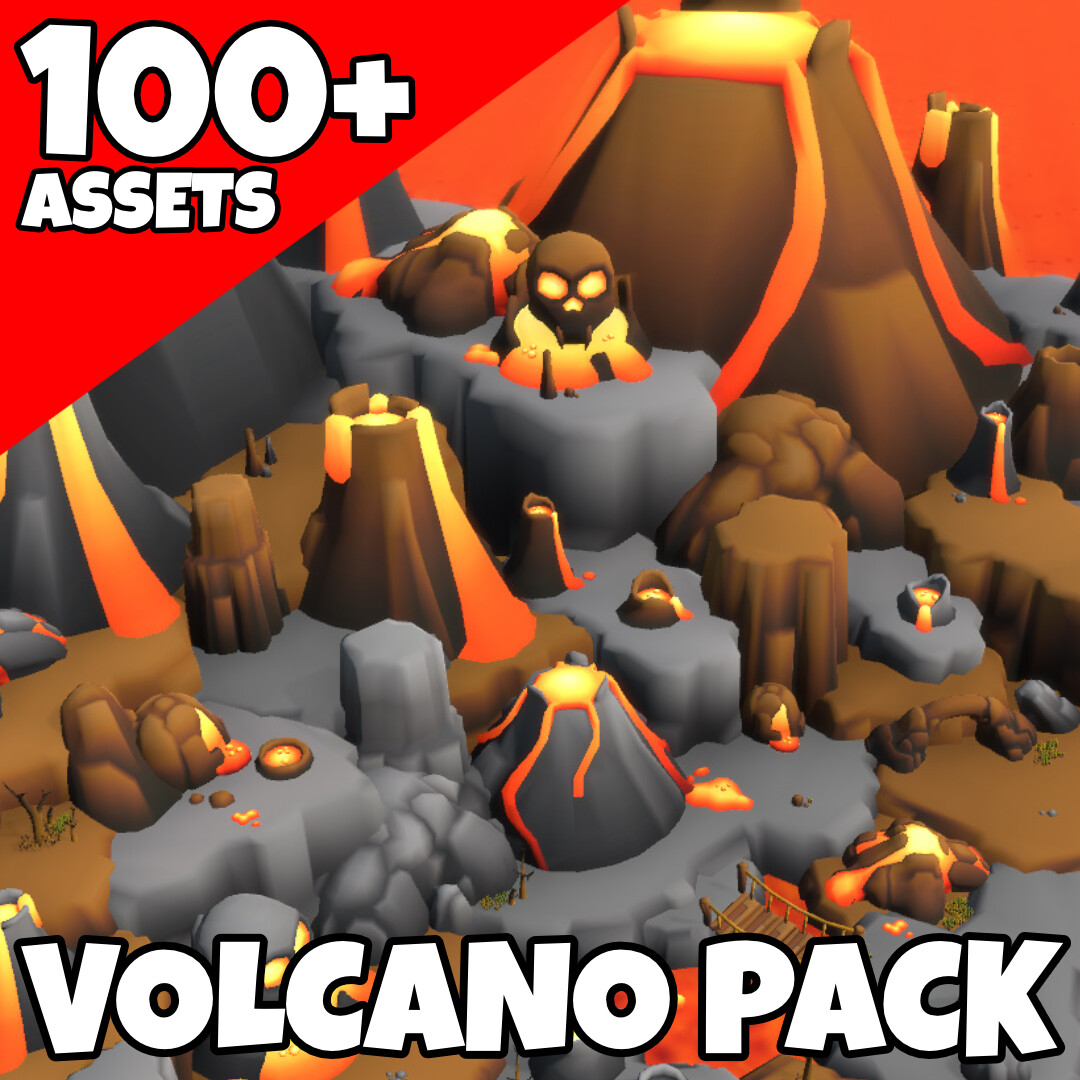 ArtStation - Lowpoly Volcano Assets