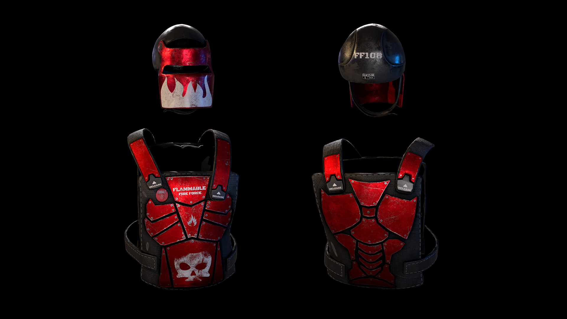 ArtStation - Flamethrower armor set - skin for Rust