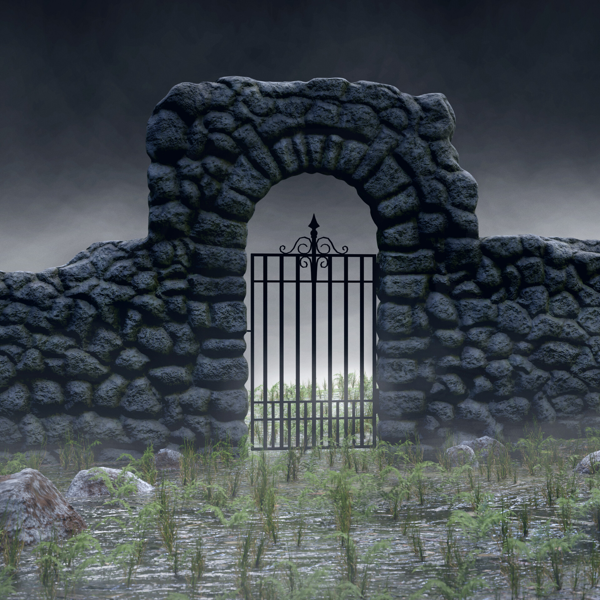 ArtStation - Mysterious Stone Wall