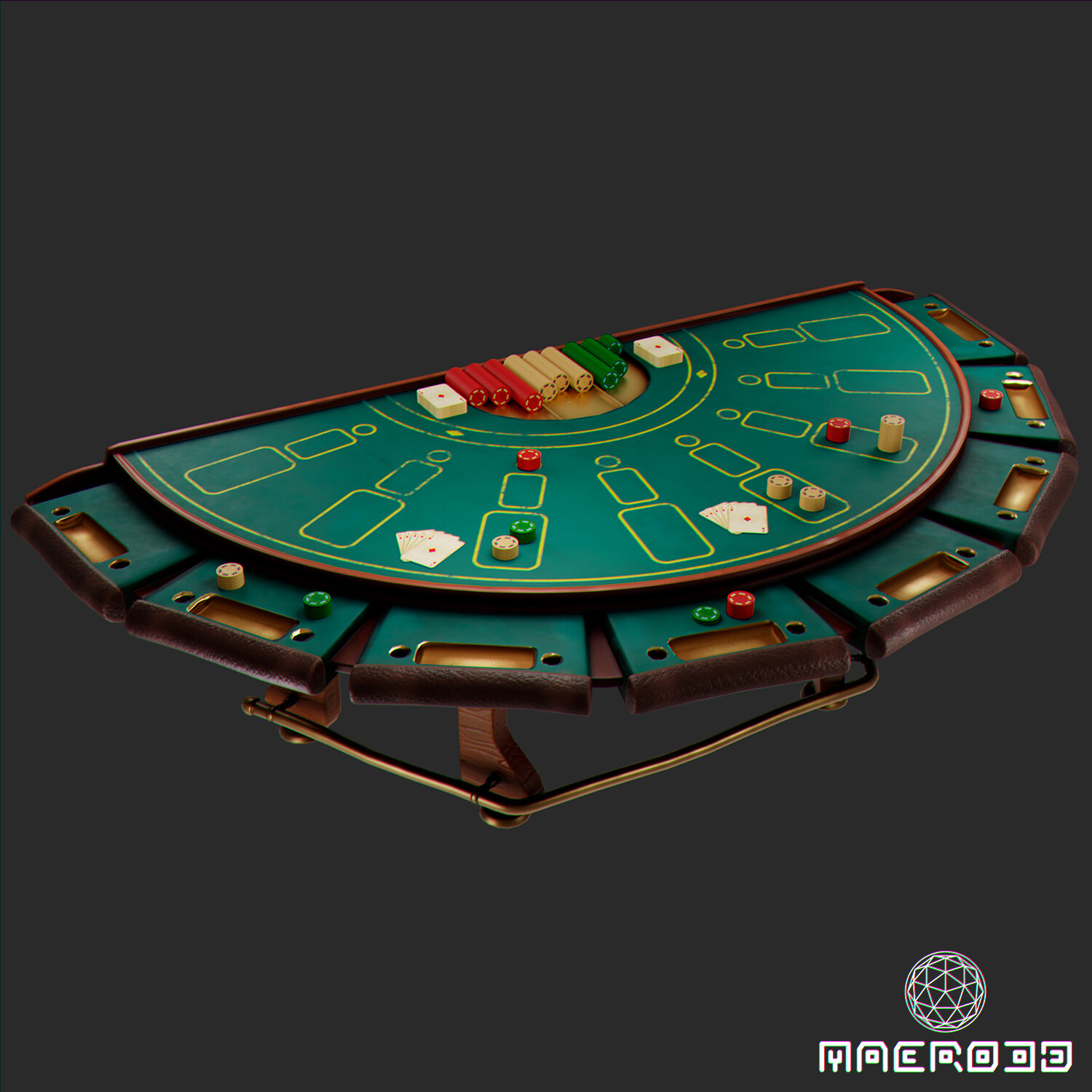 ArtStation - Stylized blackjack table