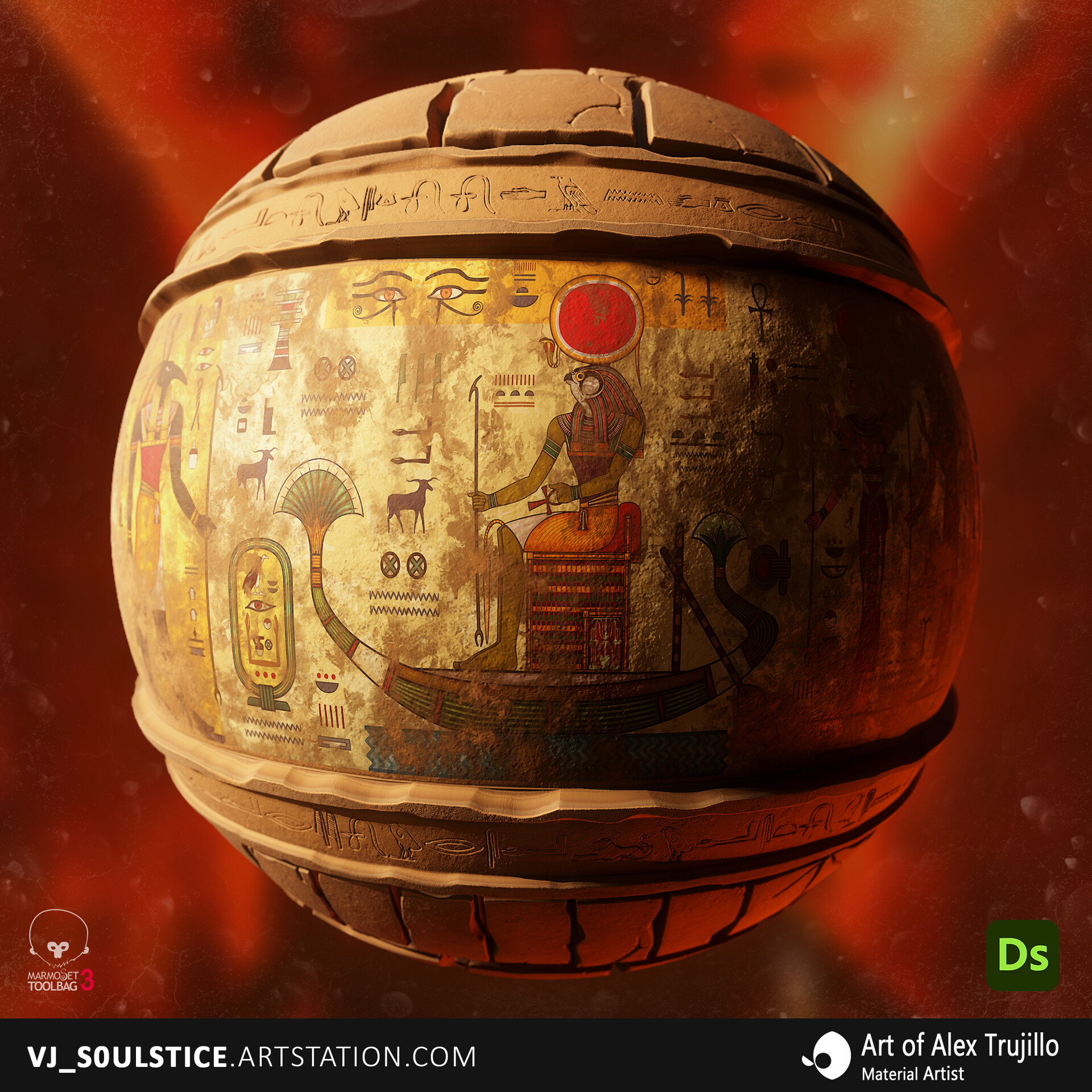 ArtStation - Stylized Egyptian Wall Trim