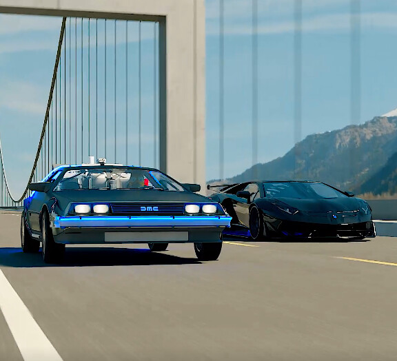 ArtStation - Lamborghini and DeLorean