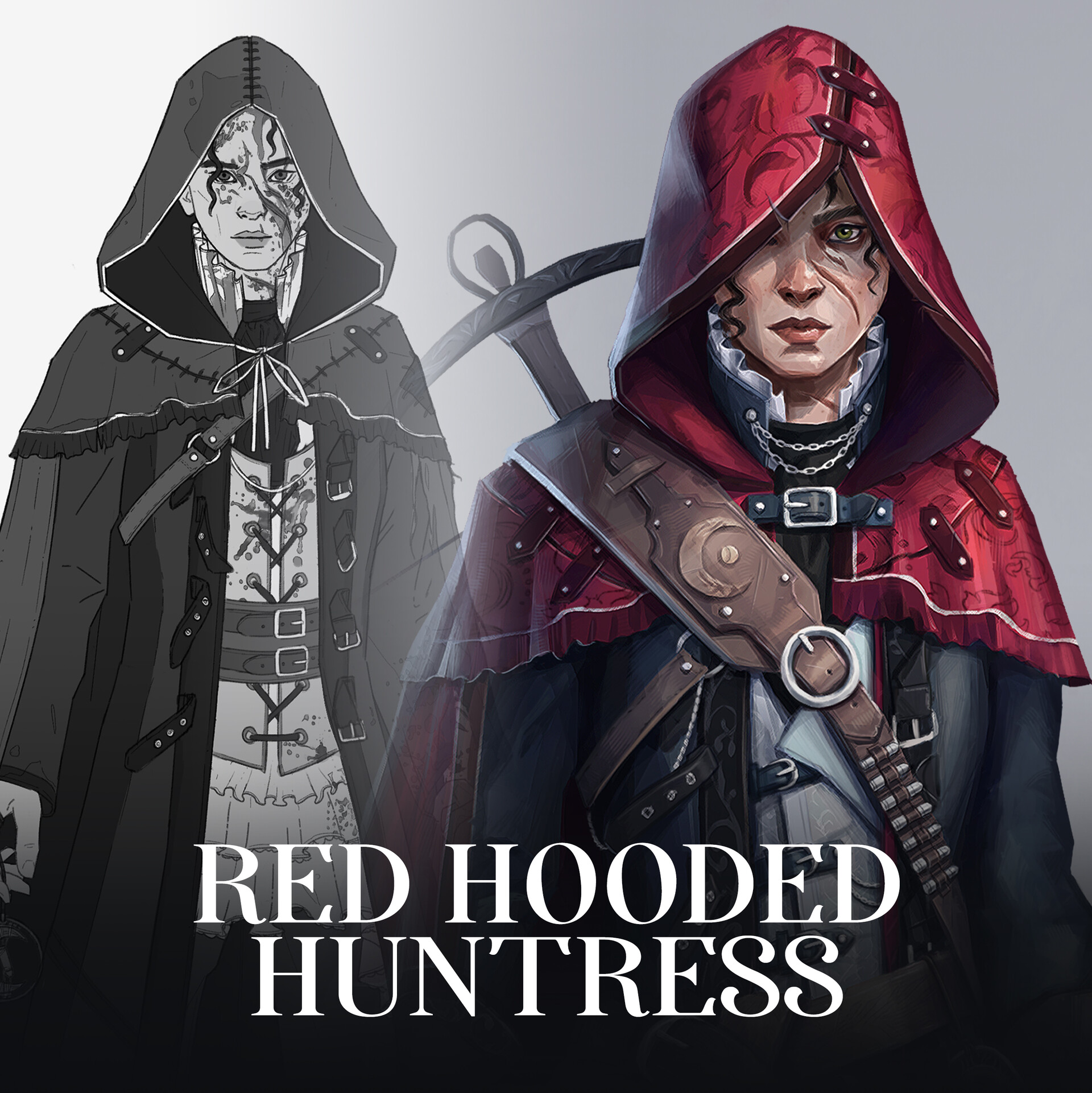 ArtStation - "Red Hooded Huntress" - Character Design