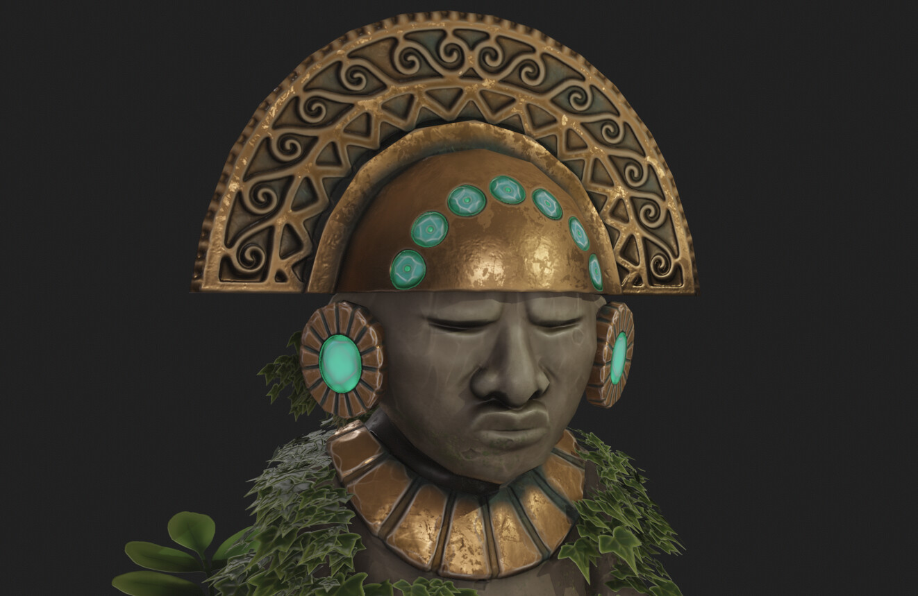 ArtStation - Stylized Incan Jungle Statue