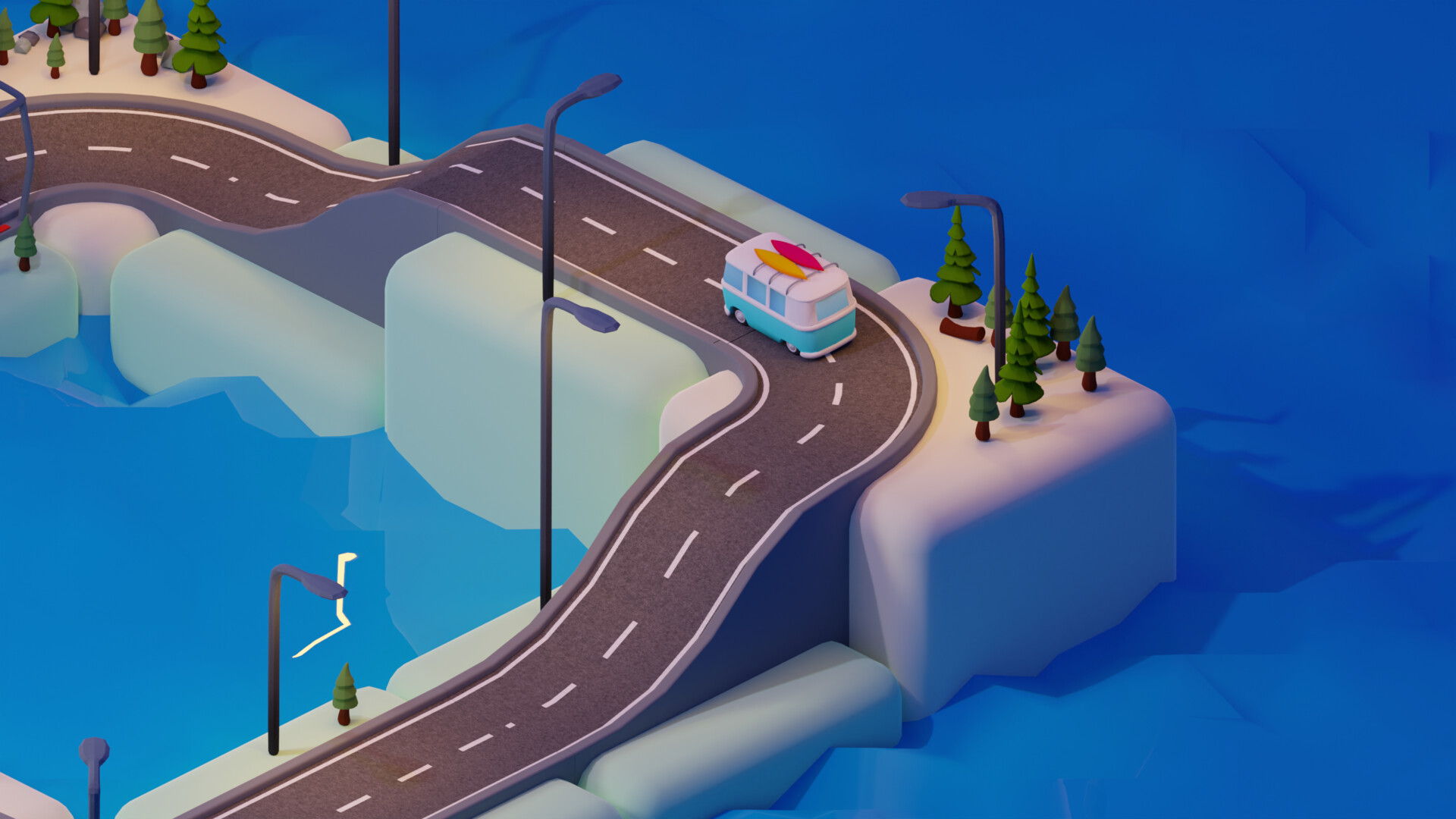 ArtStation - Orthographic Road Puzzle Game Assets