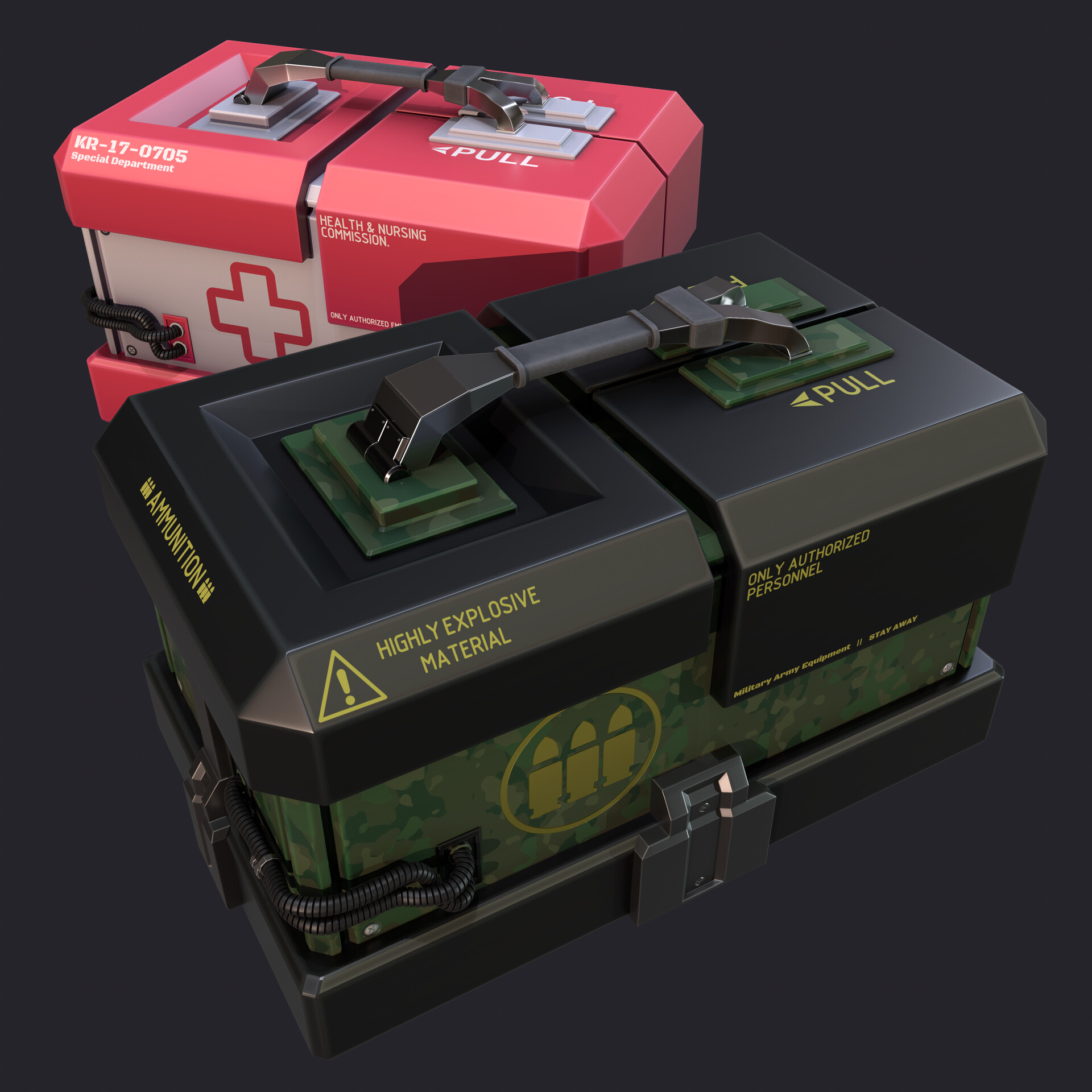 Albert Ibáñez Rodríguez - Stylized futuristic chests