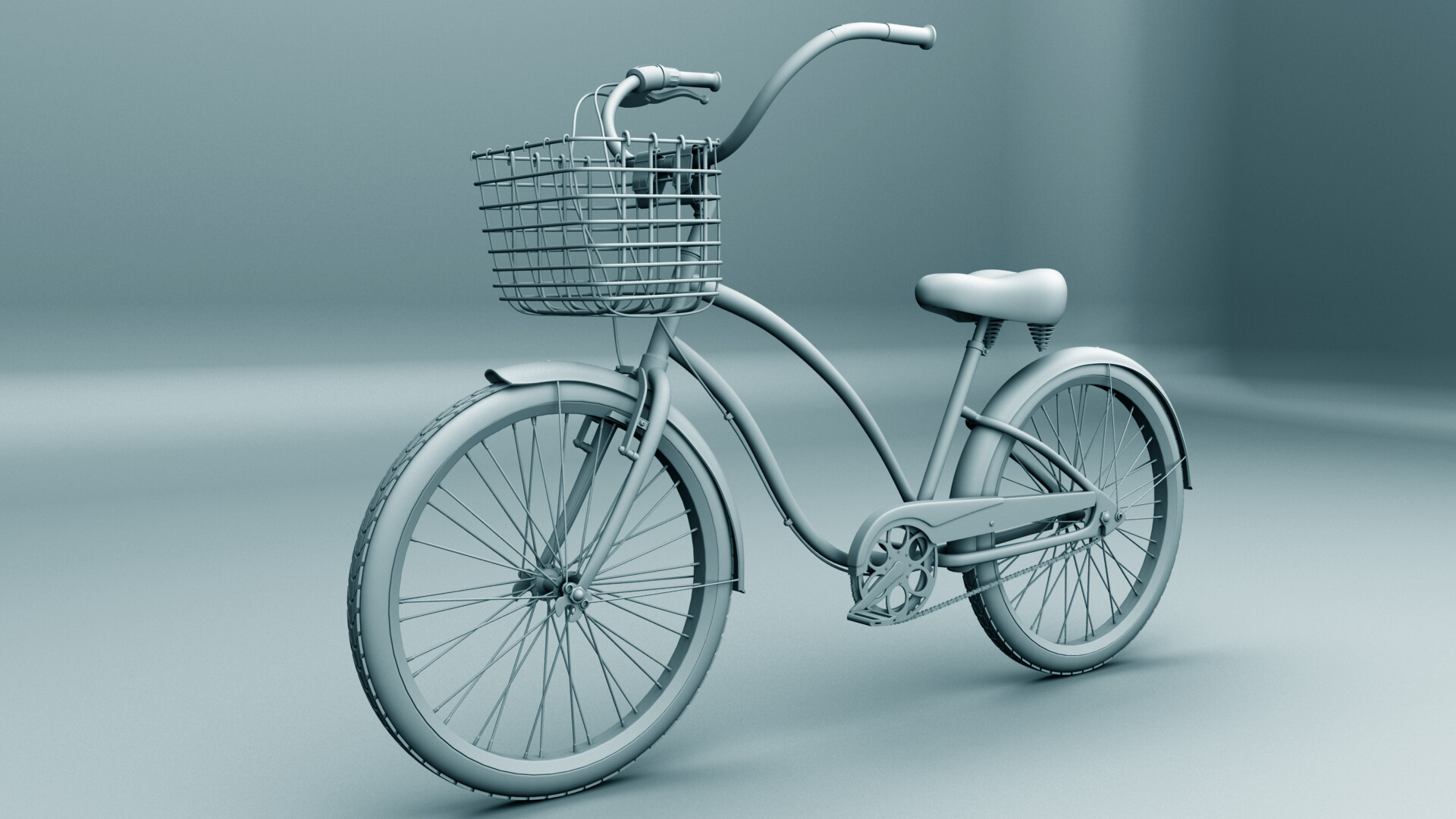 ArtStation - Women Bicycle Model in Maya