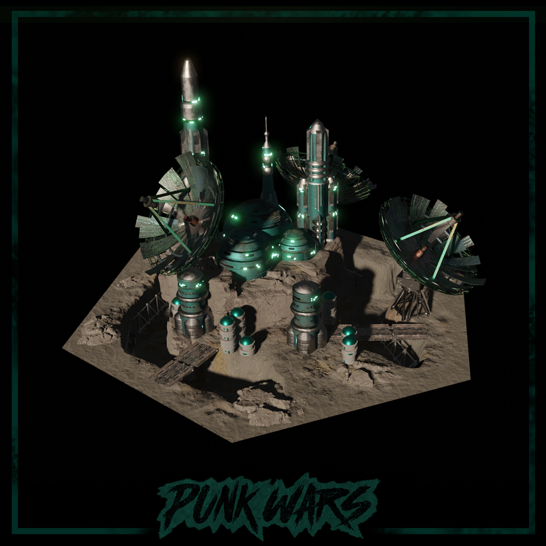 ArtStation - PUNK WARS - ATOM BUILDINGS - Long-term Residence Hub