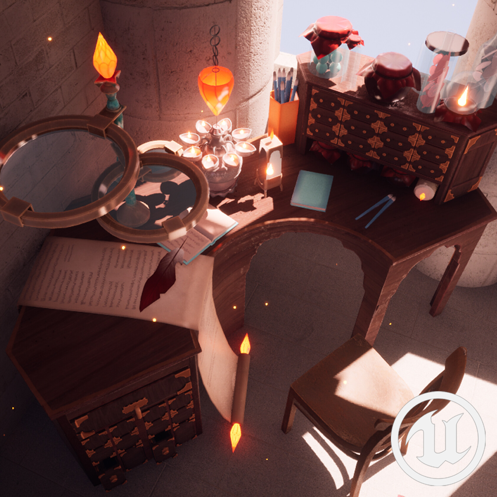 ArtStation - Ambrosia Princess Desk Unreal
