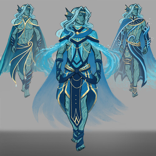 ArtStation - Watergod outfit concepts