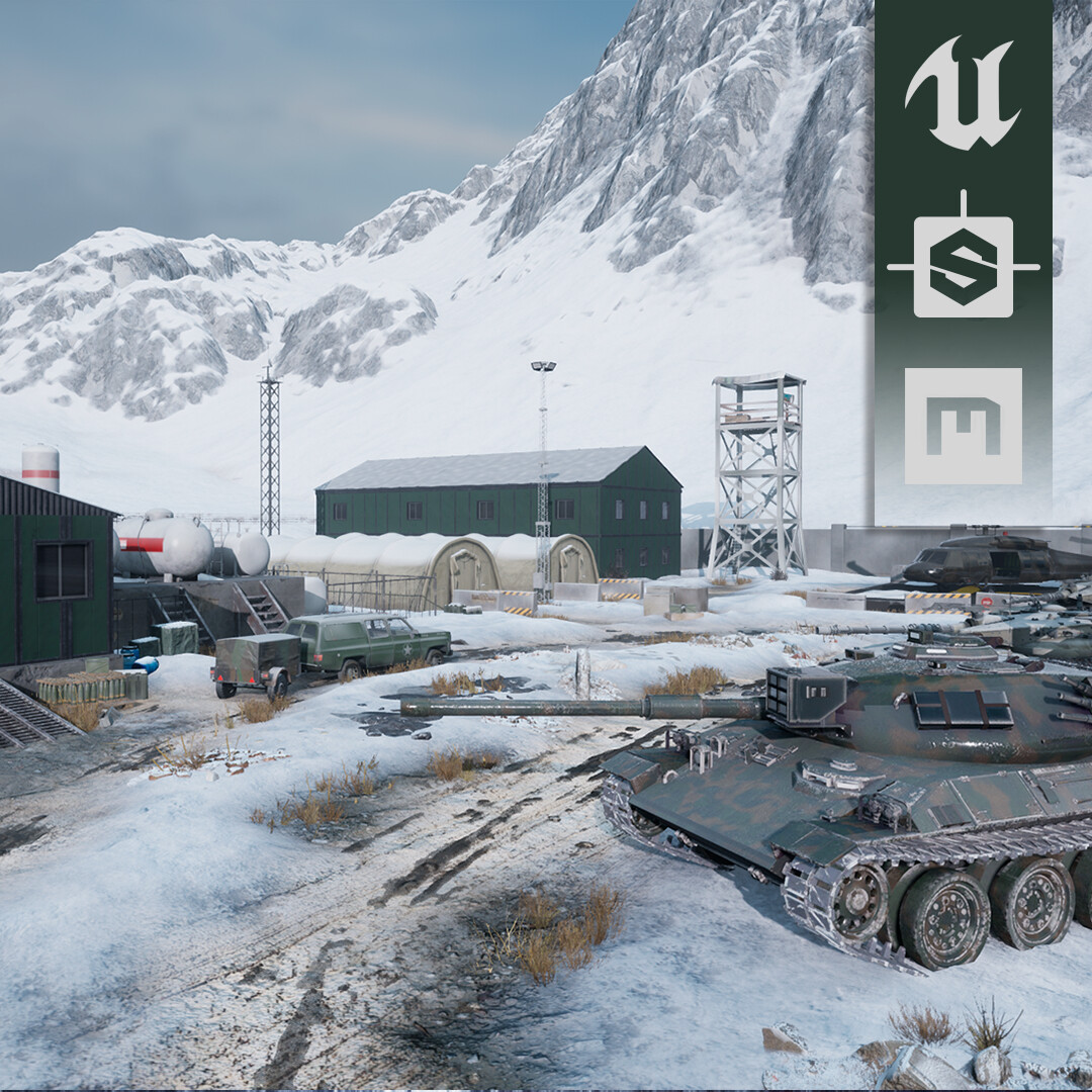 ArtStation - Military Mountain Base