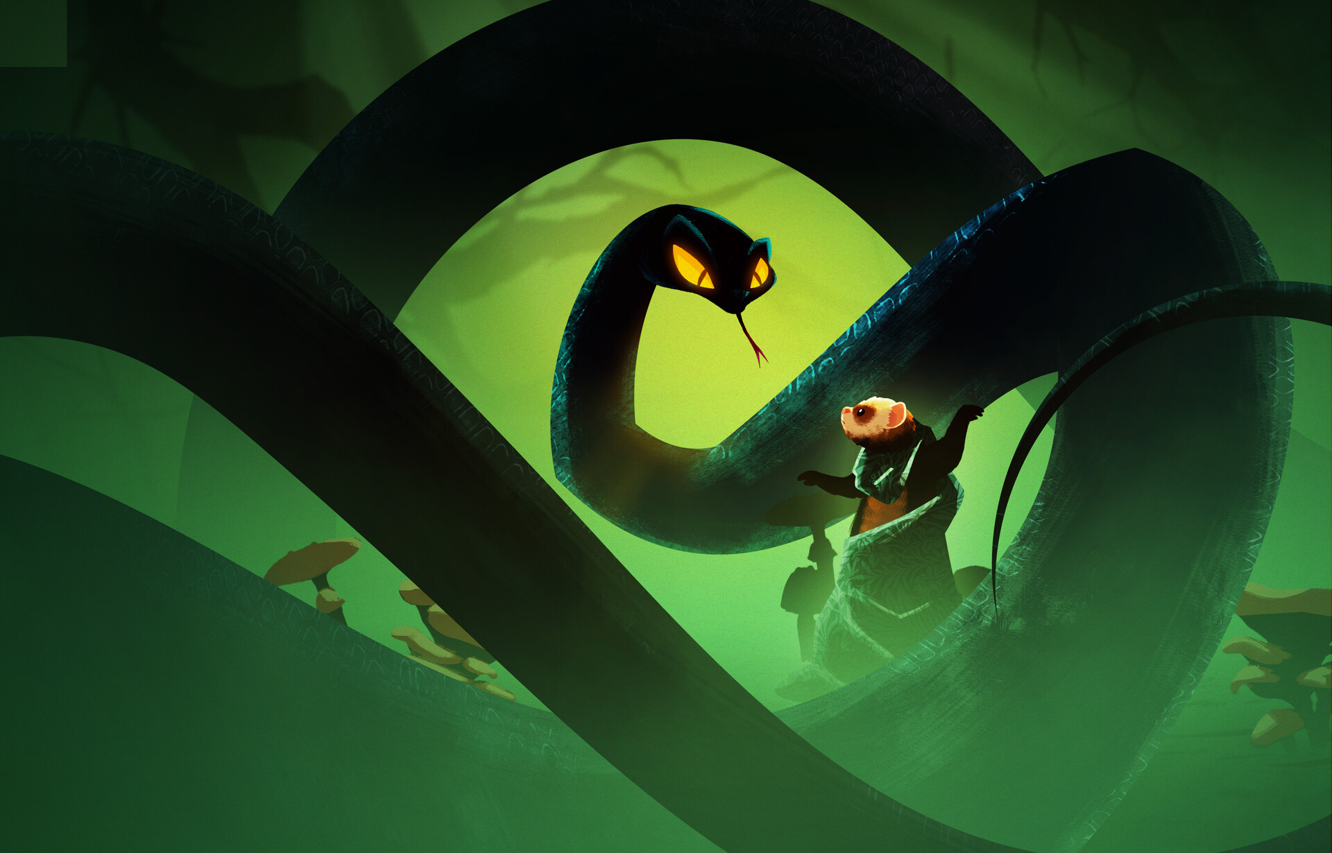 ArtStation - Snake meets Ferret.