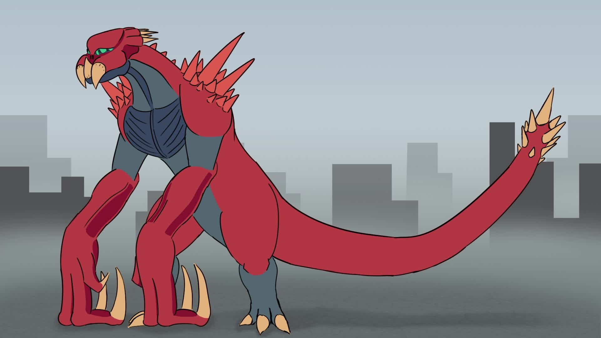 ArtStation - Kaiju Tail Animation